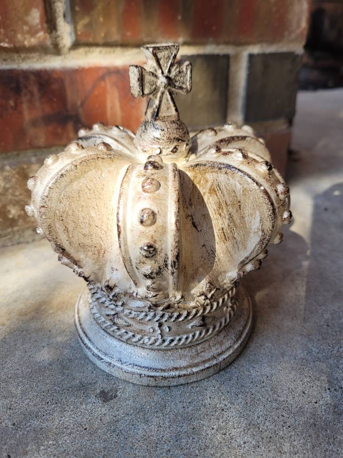 Crown Finial With Cross Top - PICK COLOR - Old World Tuscan Medieval ...