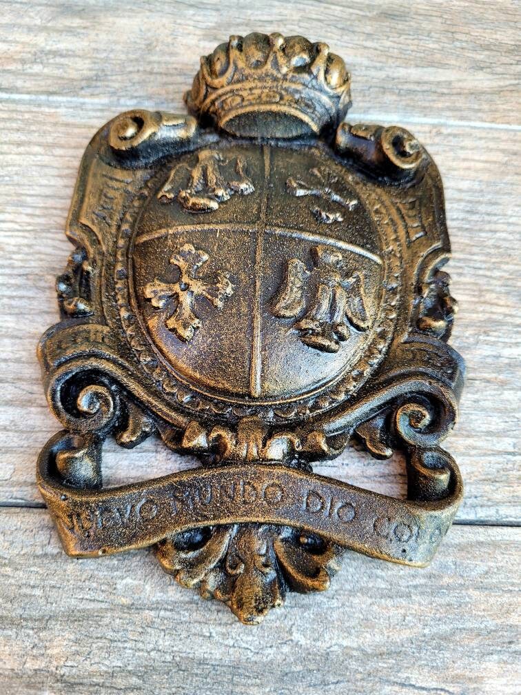 Shield Wall Plaque with Eagle Cross Crown. Coat of Arms. | Etsy