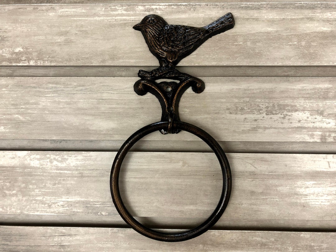 Bird Towel Hook, Bathroom Towel Hanger, Nature, Wall Hook Towel Ring ...