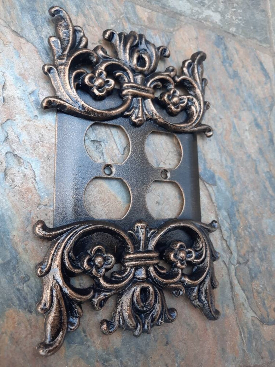 Metal Double Outlet Plate PICK YOUR COLOR Switch Plate - Etsy