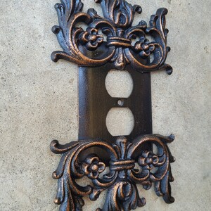 Outlet Cover Plate, PICK YOUR COLOR, Light Switch Cover, Outlet Switch Plate Covers, Ornate ...