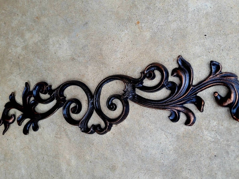 24 " Cast Iron Topper | PICK YOUR COLOR | Pediment | Wall Plaque | Old ...