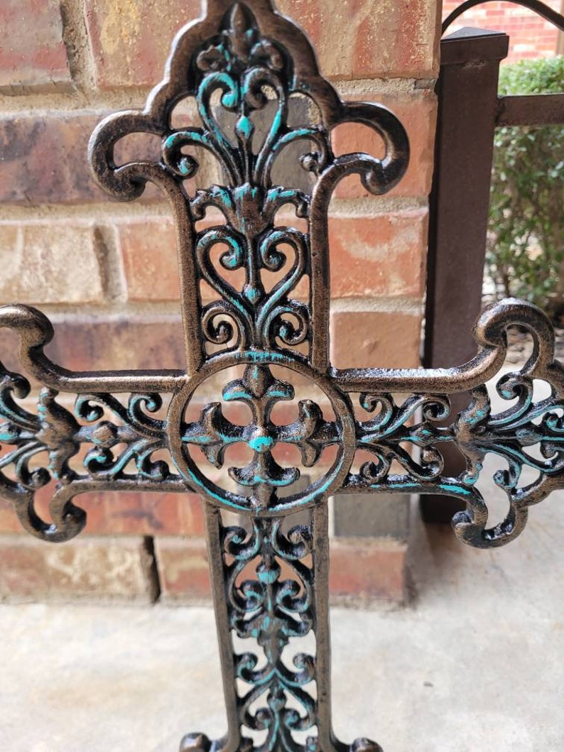 Standing Cross | PICK YOUR COLOR | Ornate Cross | Metal Cross ...