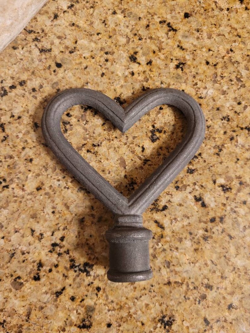 Heart Cast Iron Finial PICK YOUR COLOR Finial | Etsy