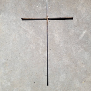 Large Iron Wall Cross. Handmade and Hand Painted. 36 Inches Tall ...