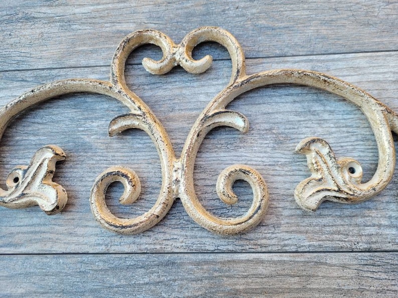 24 In. Cast Iron Topper Pediment Wall Plaque Old World - Etsy