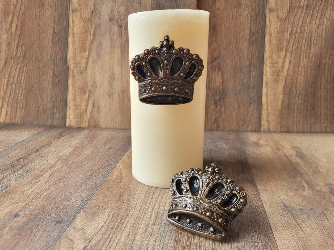 Set of 2 Crown Candle Pins for Pillar Candles - PICK YOUR COLOR - Old ...