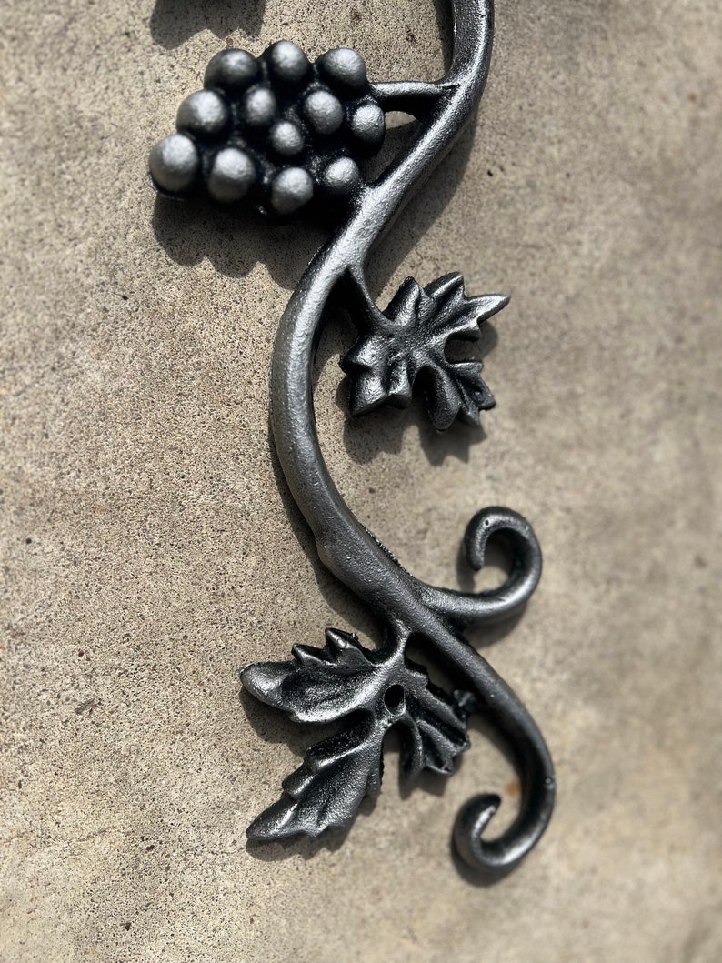 Grapevine Topper Cast Iron| PICK YOUR COLOR | 21.5" Pediment | Wine ...