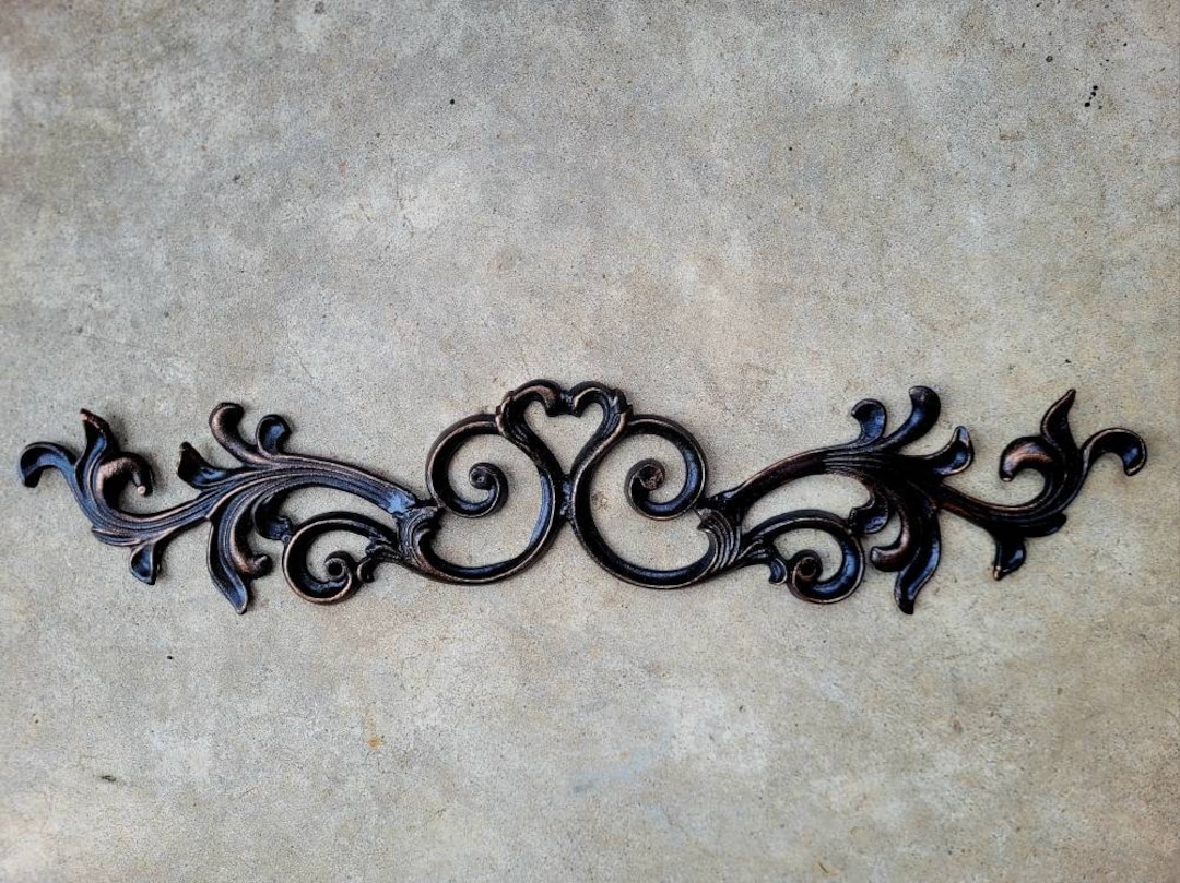 24 " Cast Iron Topper | PICK YOUR COLOR | Pediment | Wall Plaque | Old ...