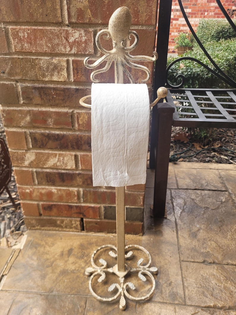 Standing Toilet Paper Holder | Iron Octopus TP Holder | Toilet Paper ...