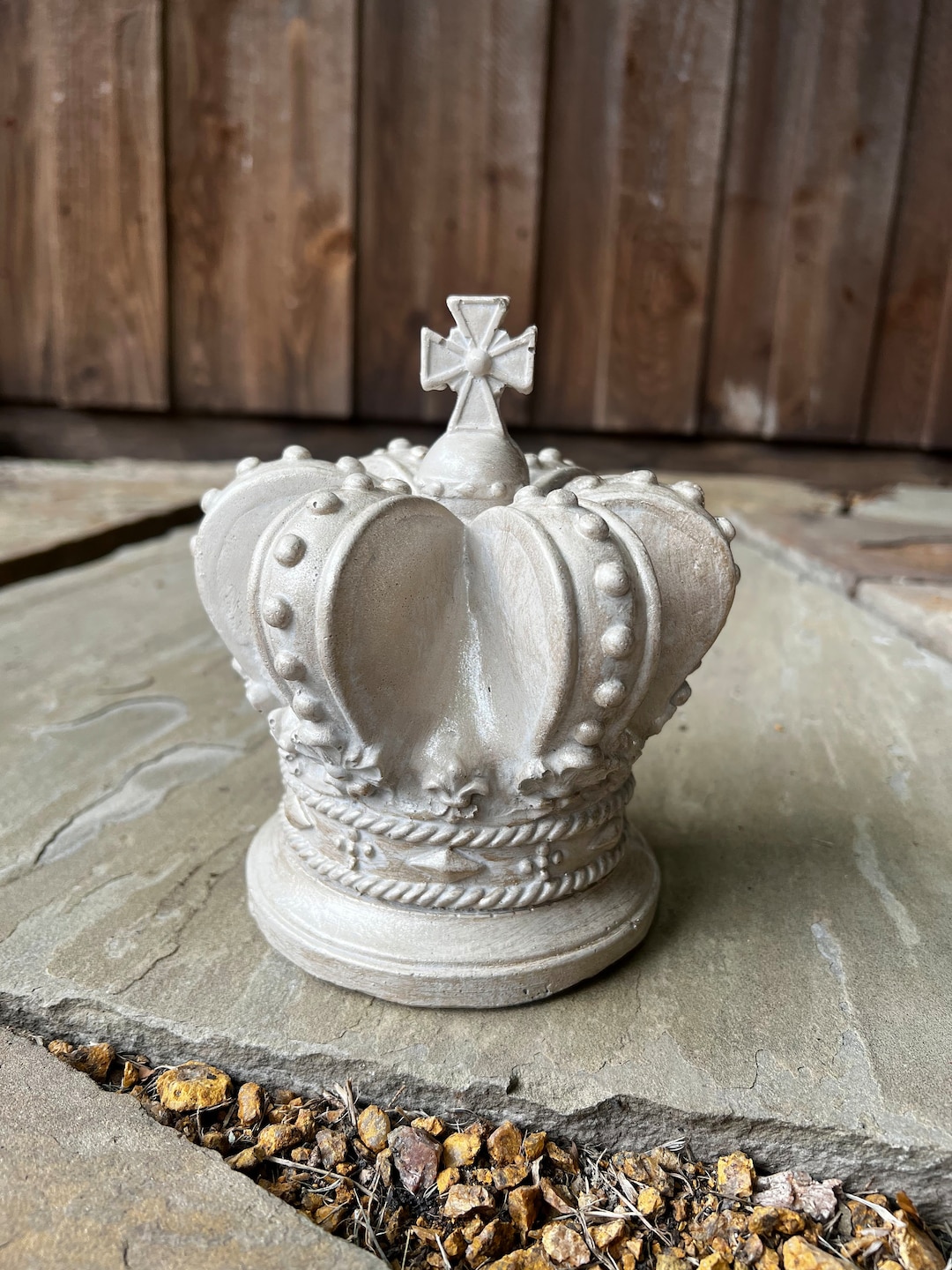 Crown Finial With Cross Top - PICK YOUR COLOR - Tuscan Medieval Royal ...