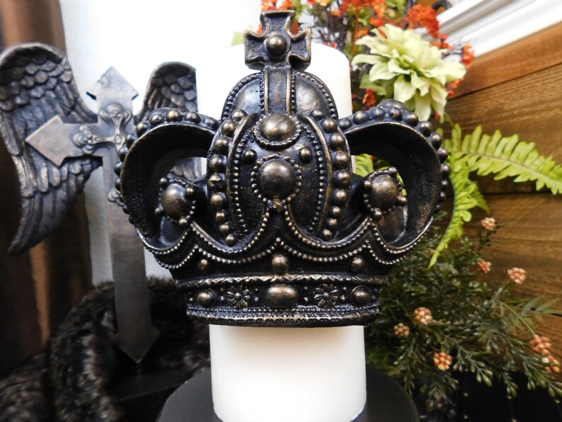 Crown Large Candle Pin for Pillar Candles Rustic Home Decor | Etsy