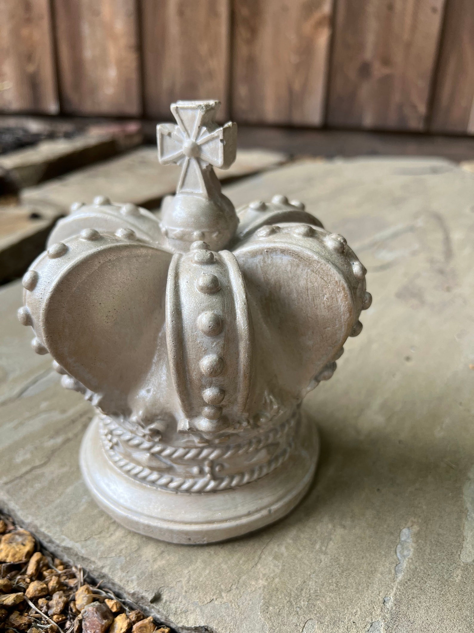 Crown Finial With Cross Top - PICK YOUR COLOR - Tuscan Medieval Royal ...