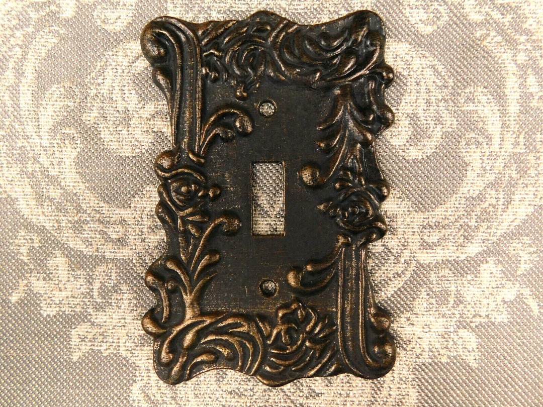 Ornate Single Toggle Light Switch Cover, PICK YOUR COLOR, One Toggle ...