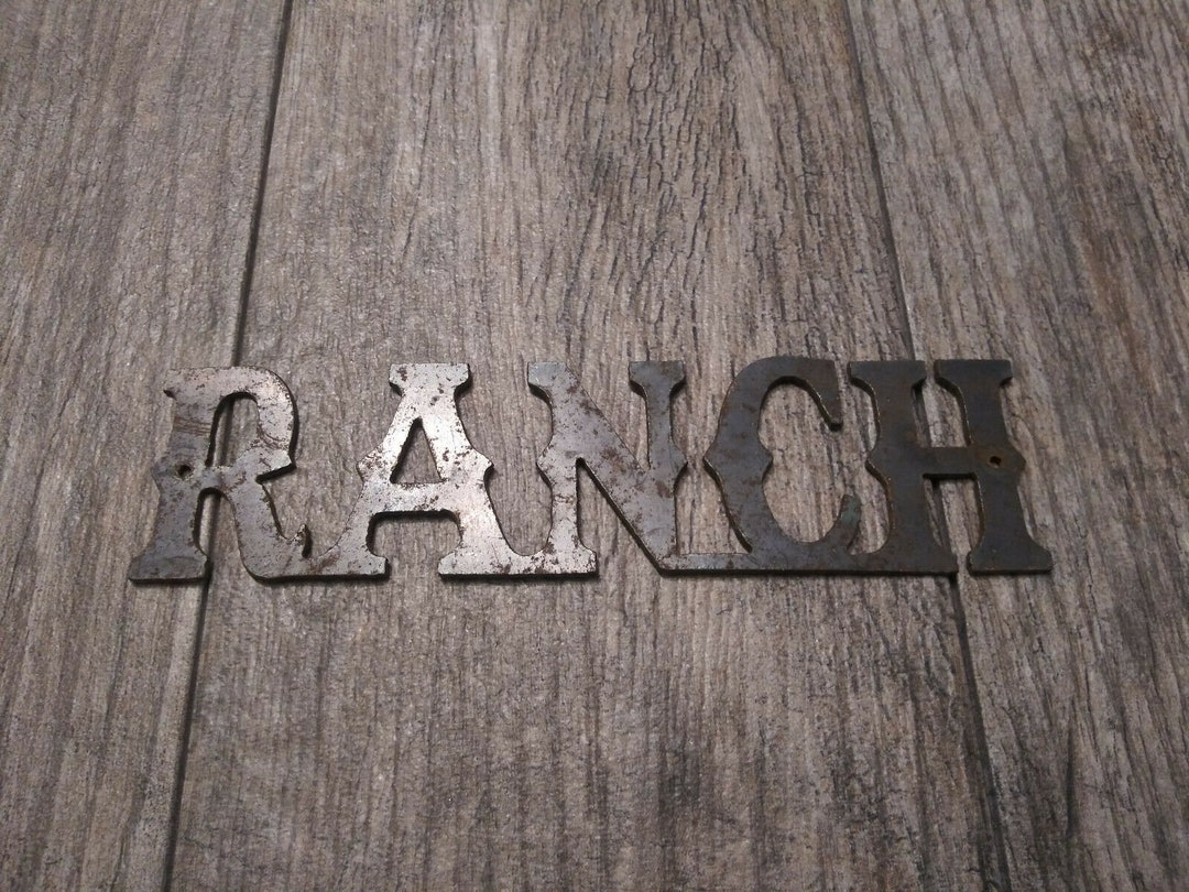 Ranch Sign | PICK YOUR COLOR | Wall Decor | Rustic Metal Letters ...