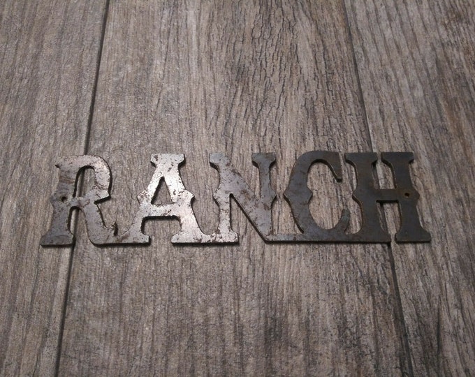 3/16 Thick Rustic Metal Letters 6, 7, 8 Tall Metal Letters Rustic ...