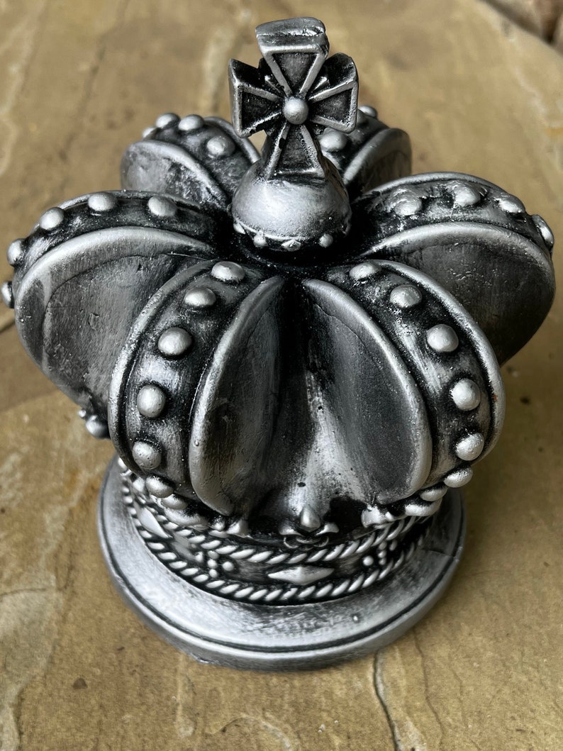 Crown Finial With Cross Top - PICK COLOR - Old World Tuscan Medieval ...
