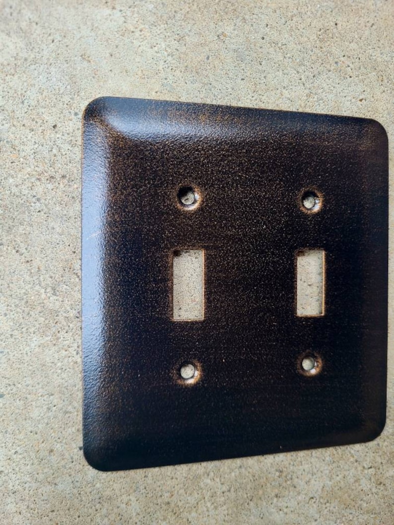 Metal Double Light Switch Plate Cover PICK YOUR COLOR - Etsy