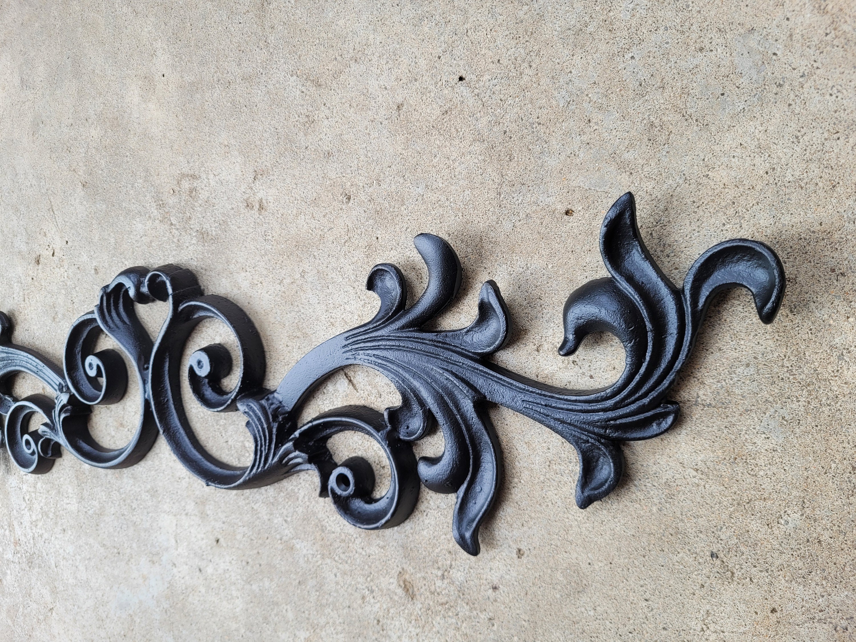 24 " Cast Iron Topper | PICK YOUR COLOR | Pediment | Wall Plaque | Old ...