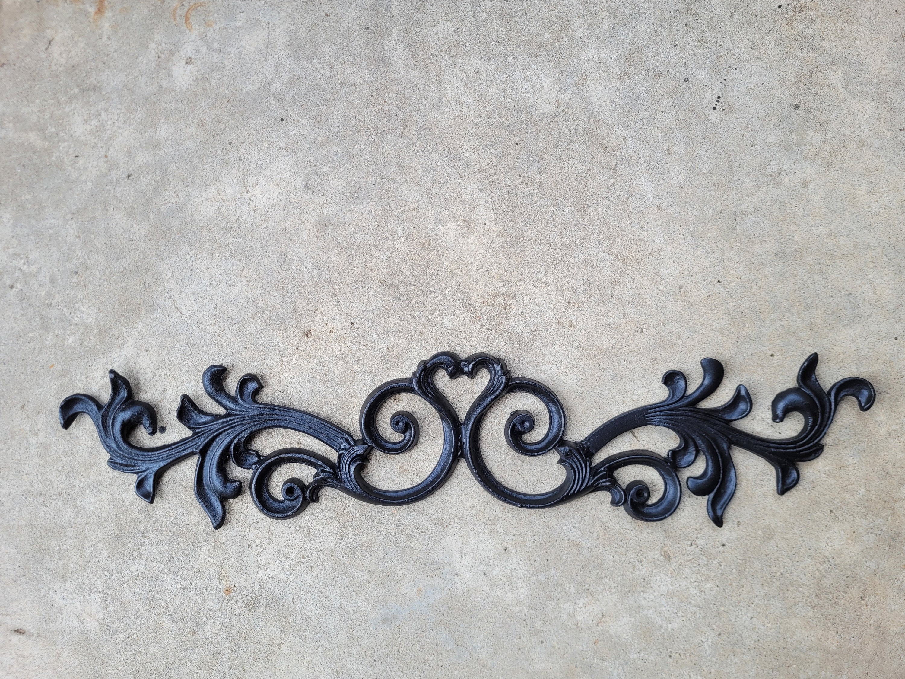 24 " Cast Iron Topper | PICK YOUR COLOR | Pediment | Wall Plaque | Old ...