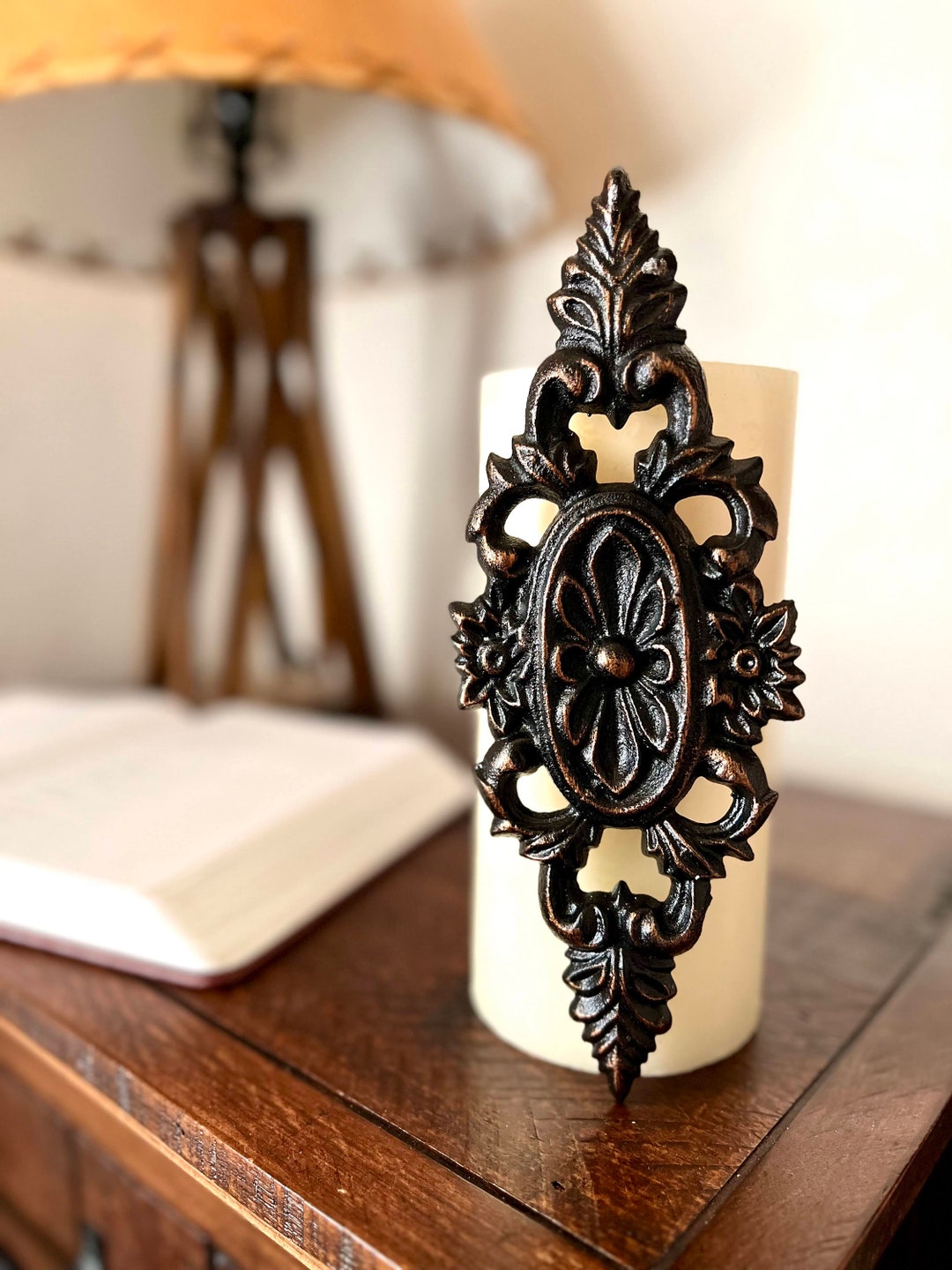 Medallion Candle Pin for Pillar Candles. PICK YOUR COLOR. Tuscan Old ...
