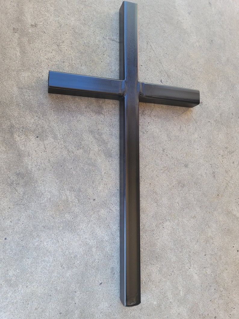 Iron Wall Cross. Handmade and Hand Painted. 18 Inches Tall. Original ...