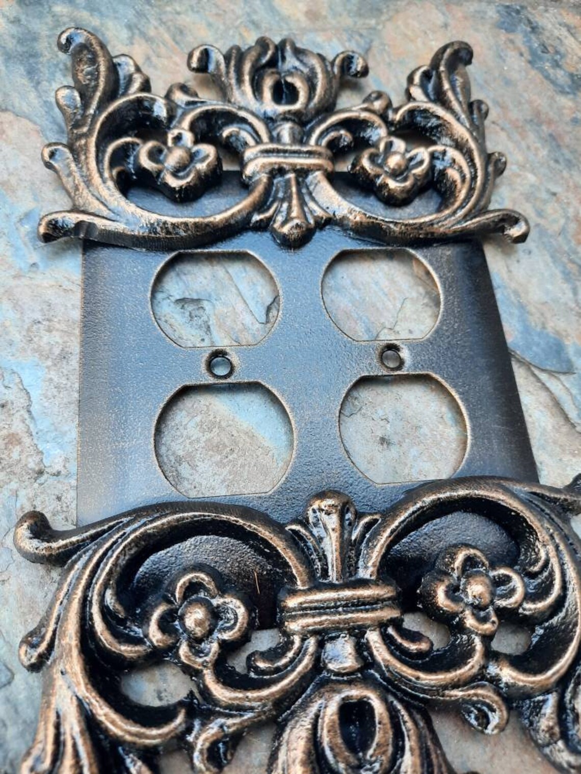 Metal Double Outlet Plate PICK YOUR COLOR Switch Plate | Etsy