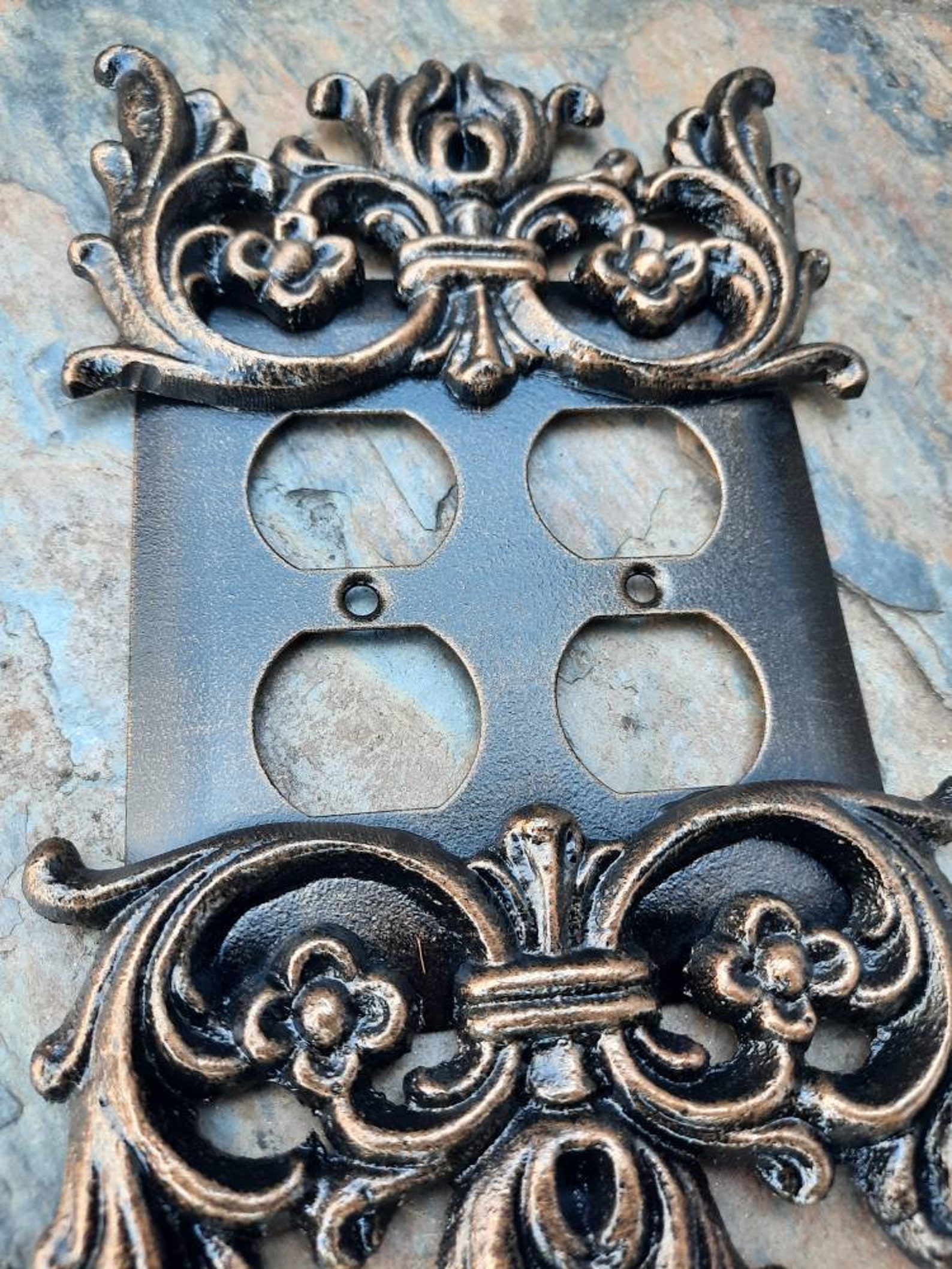 Metal Double Outlet Plate PICK YOUR COLOR Switch Plate | Etsy