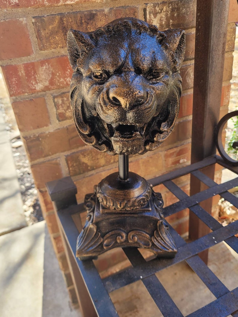 Lion Head Finial PICK YOUR COLOR Table Home Decor Medieval - Etsy