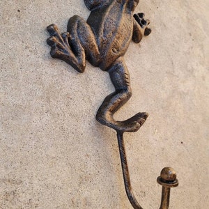 Frog Wall Hook | PICK YOUR COLOR | Cast Iron Wall Coat Rack | Nature ...
