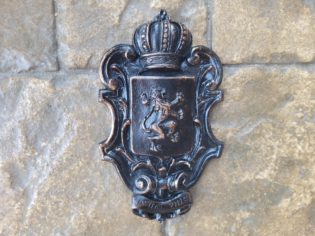 Lion Shield Wall Plaque | PICK YOUR COLOR | Wall Decor | Medieval | Old ...