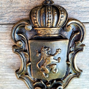 Lion Shield Wall Plaque | PICK YOUR COLOR | Wall Decor | Medieval | Old ...