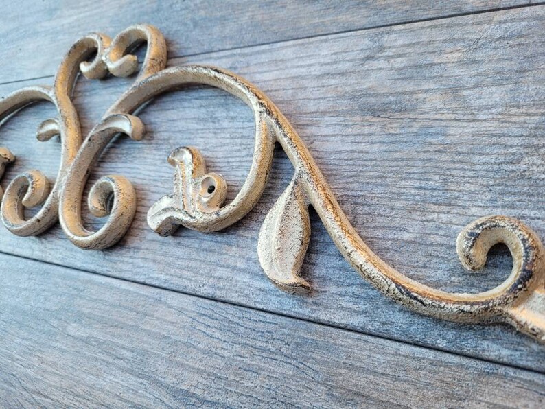 24 In. Cast Iron Topper Pediment Wall Plaque Old World - Etsy
