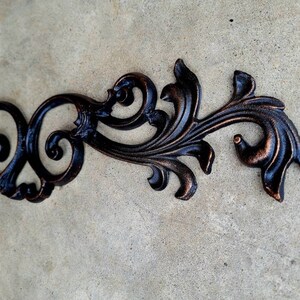 24 " Cast Iron Topper | PICK YOUR COLOR | Pediment | Wall Plaque | Old ...