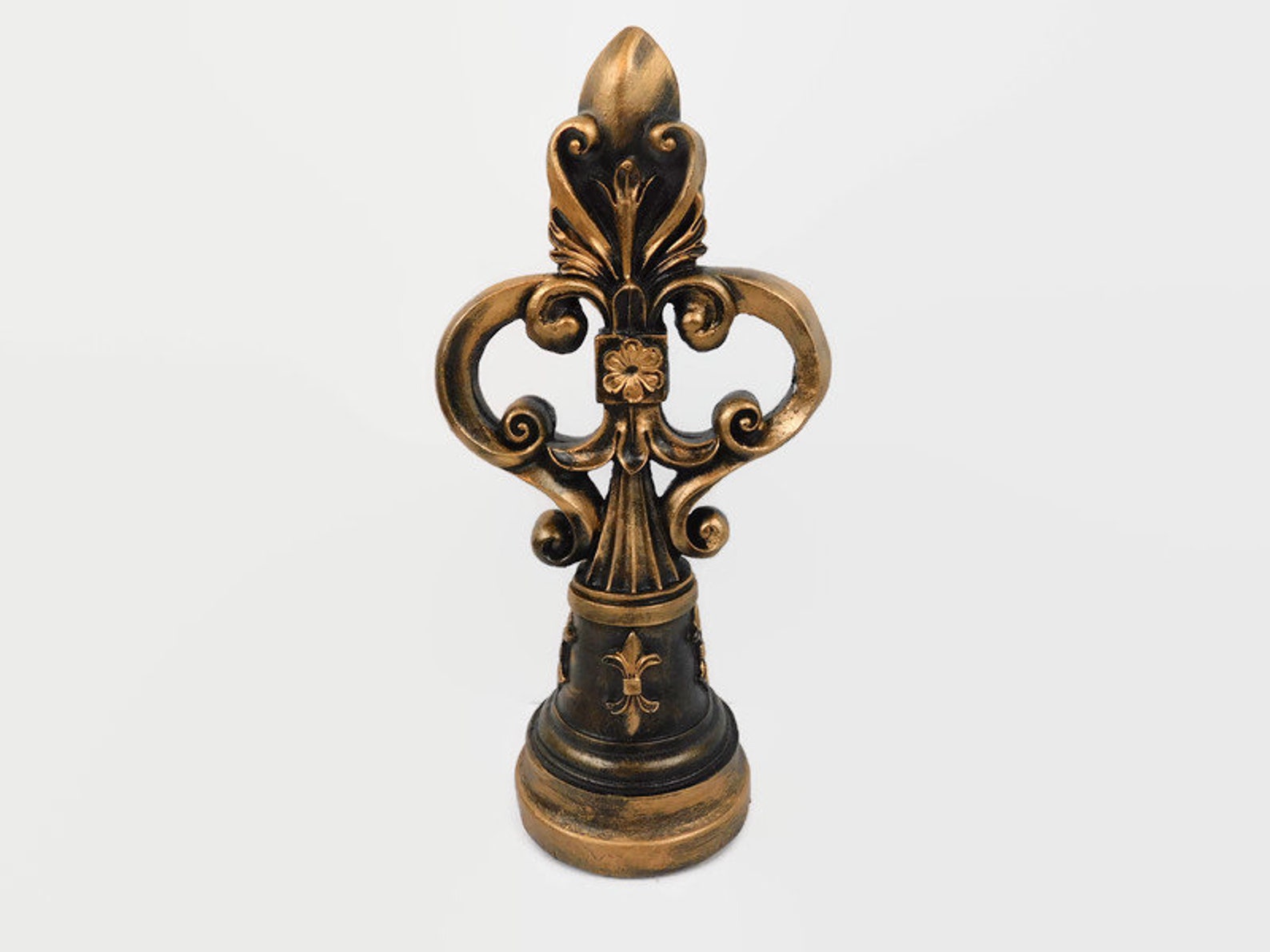 Set of 3 Fleur De Lis Finials PICK YOUR COLOR Gold | Etsy