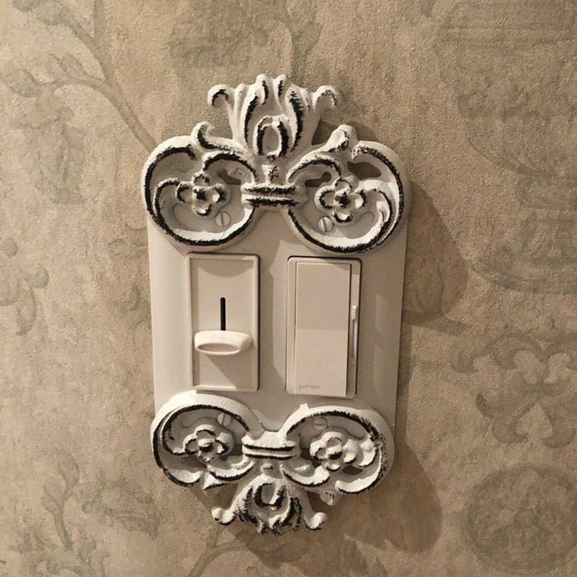Metal Ornate 2 Rocker Switch Plate Cover PICK Your COLOR - Etsy