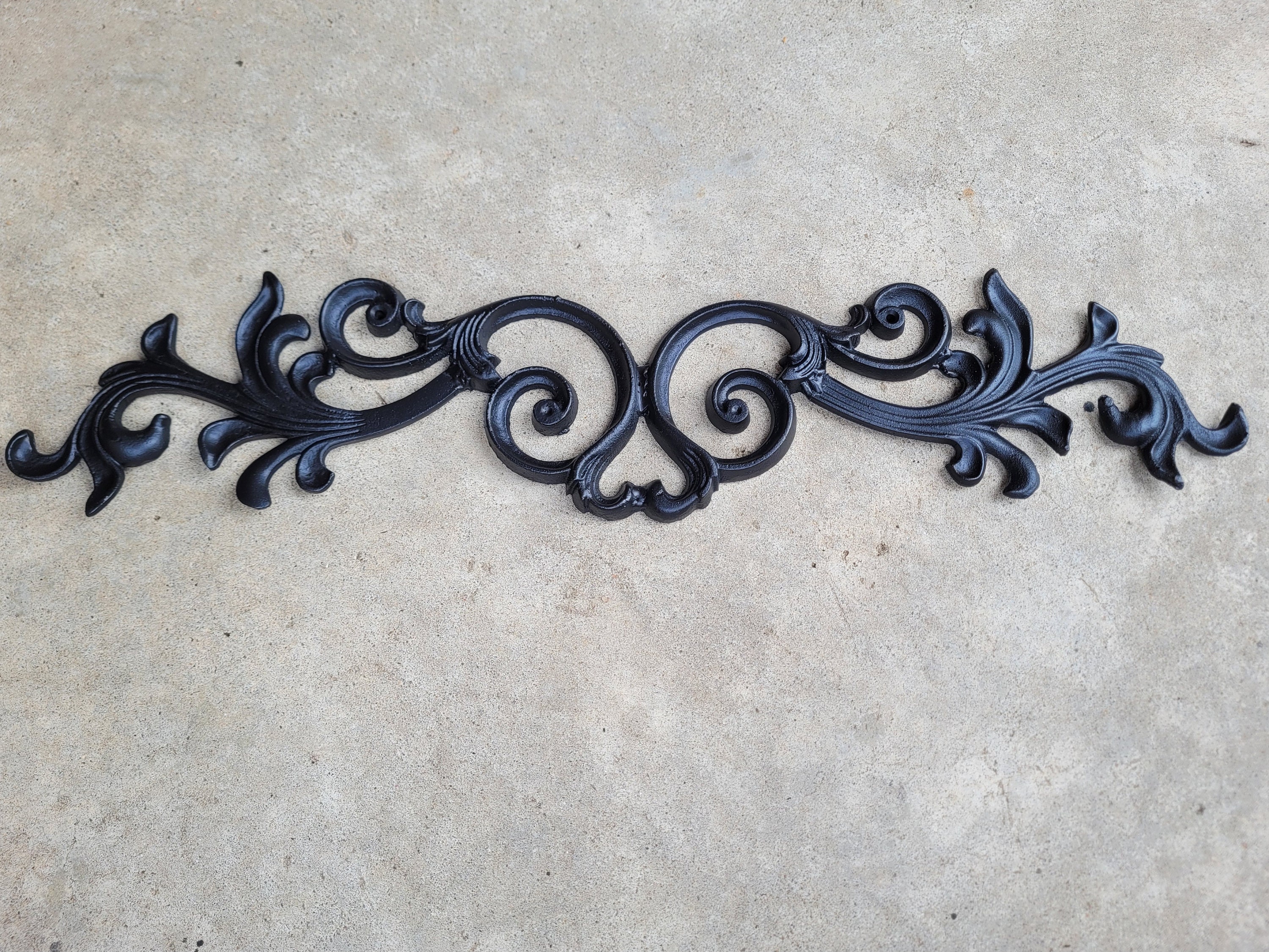 24 " Cast Iron Topper | PICK YOUR COLOR | Pediment | Wall Plaque | Old ...