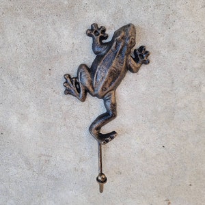 Frog Wall Hook | PICK YOUR COLOR | Cast Iron Wall Coat Rack | Nature ...