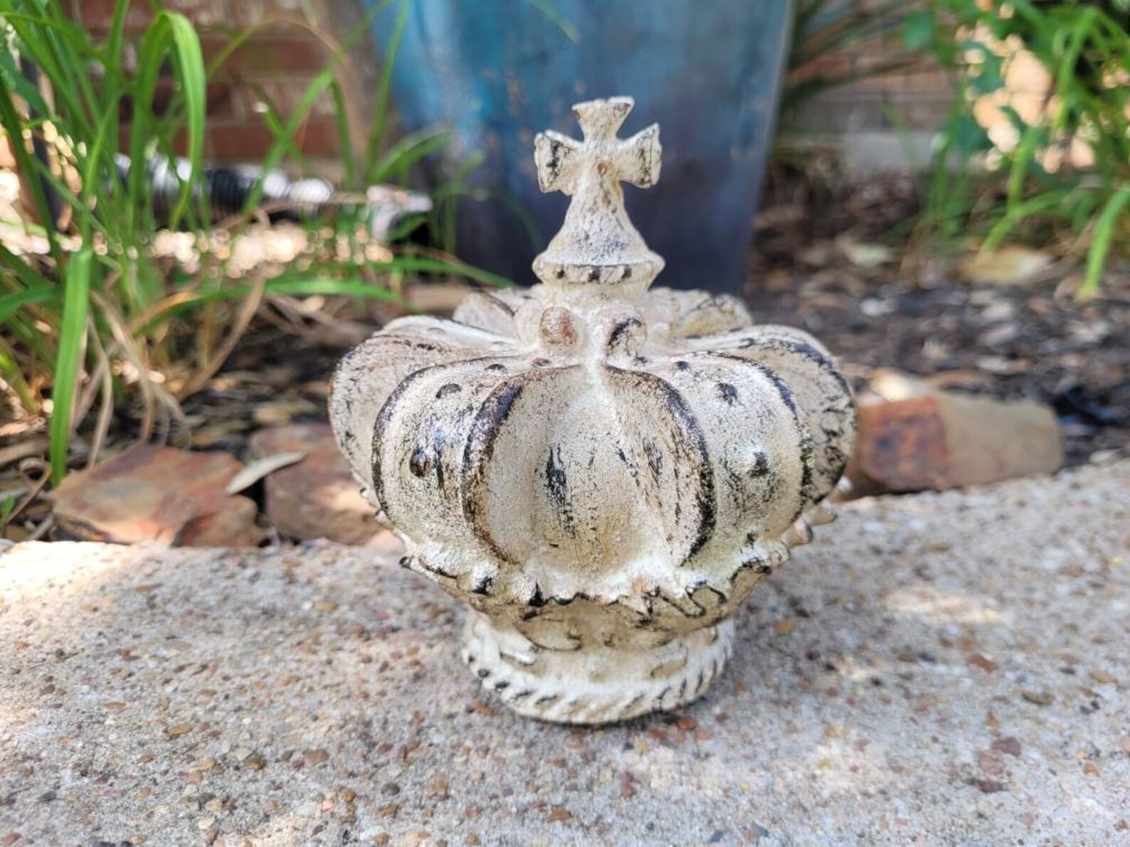 Crown Finial With Cross Top | PICK YOUR COLOR | Tuscan | Medieval ...