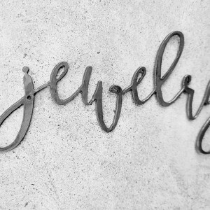 JEWELRY Metal Sign Organization Wall Art Decor | PICK Your COLOR ...