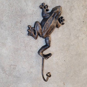 Frog Wall Hook | PICK YOUR COLOR | Cast Iron Wall Coat Rack | Nature ...