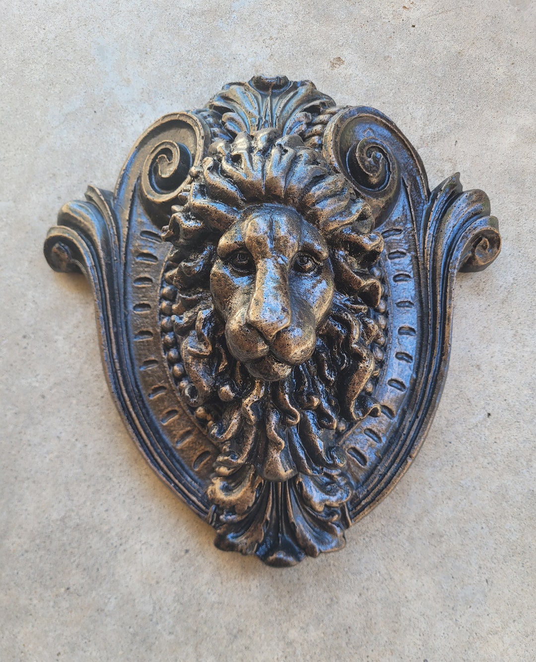 Lion Wall Plaque | Pick Your Color | Lion Shield Wall Decor | Medieval ...