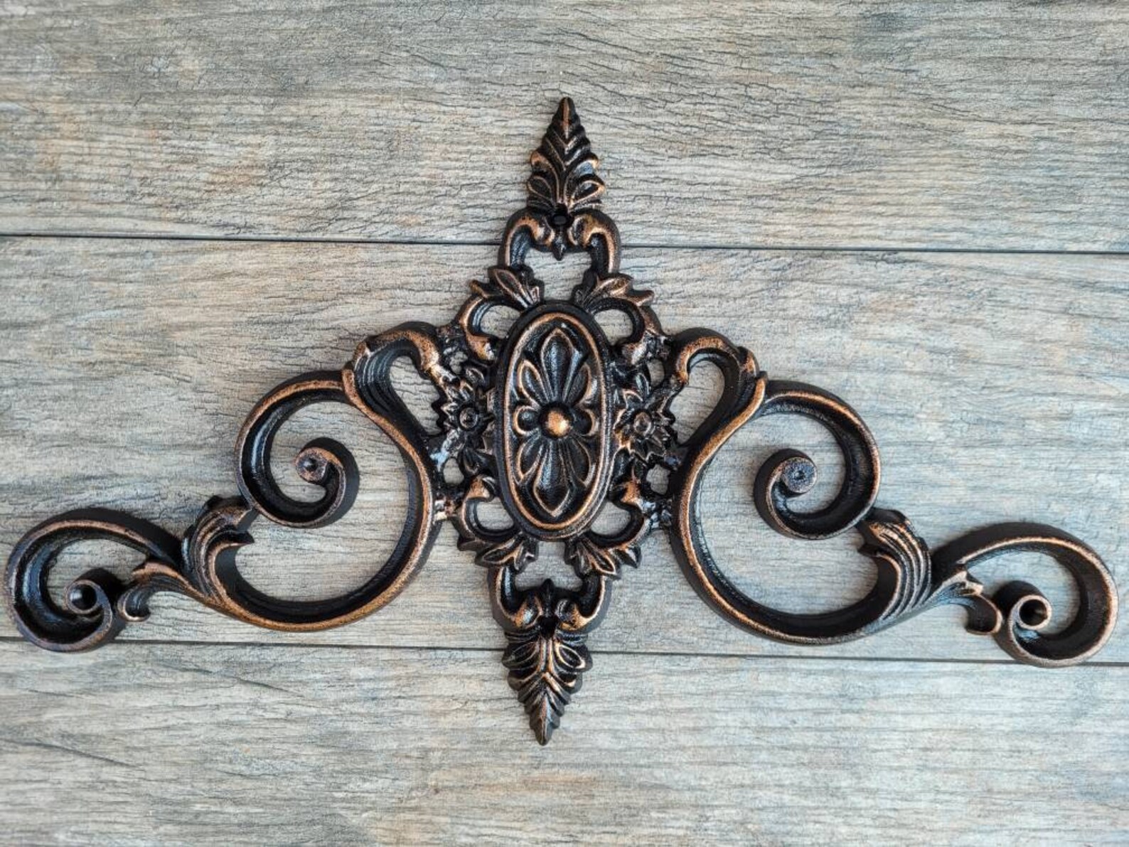 16 In. Cast Iron Topper Pediment Wall Plaque Old World - Etsy