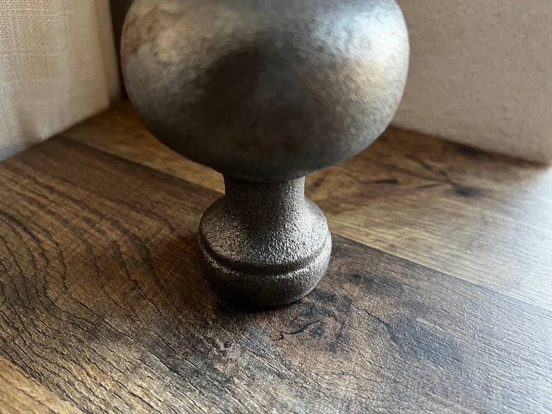 Cast Iron Finial | PICK YOUR COLOR | Modern, Eclectic, Contemporary ...
