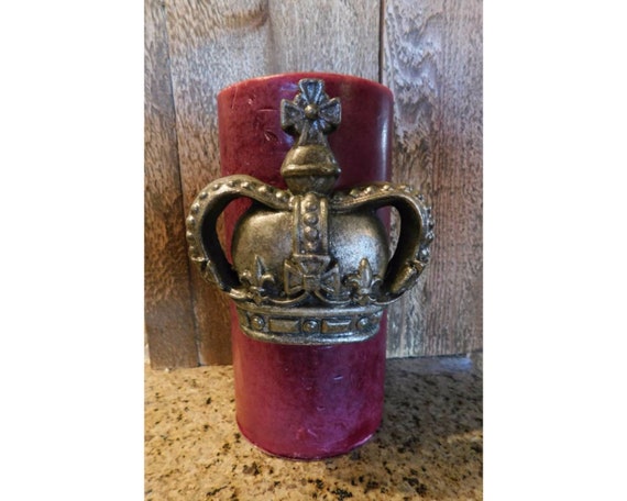Royal Crown Candle Pin with Cross Top | Etsy