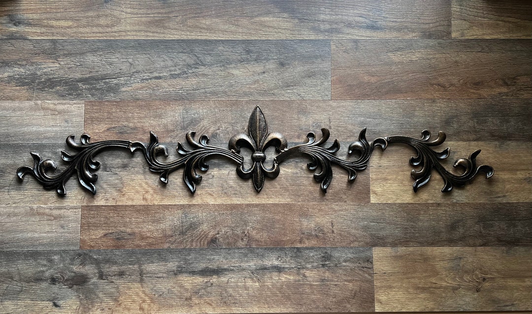 Cast Iron Fleur De Lis Topper | PICK YOUR COLOR | Pediment French ...