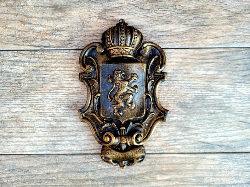 Lion Shield Wall Plaque | PICK YOUR COLOR | Wall Decor | Medieval | Old ...