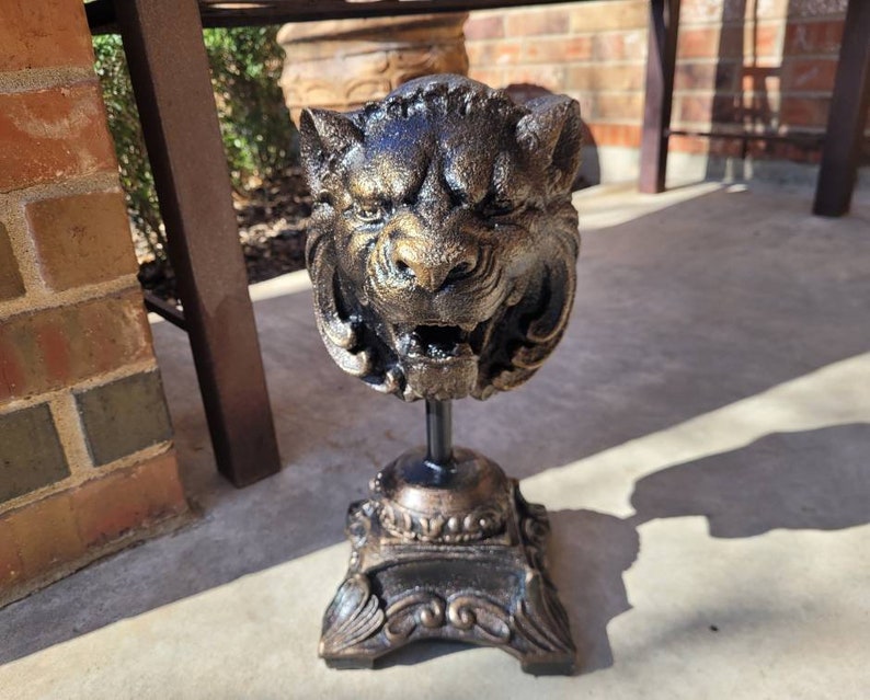 Lion Head Finial PICK YOUR COLOR Table Home Decor Medieval - Etsy