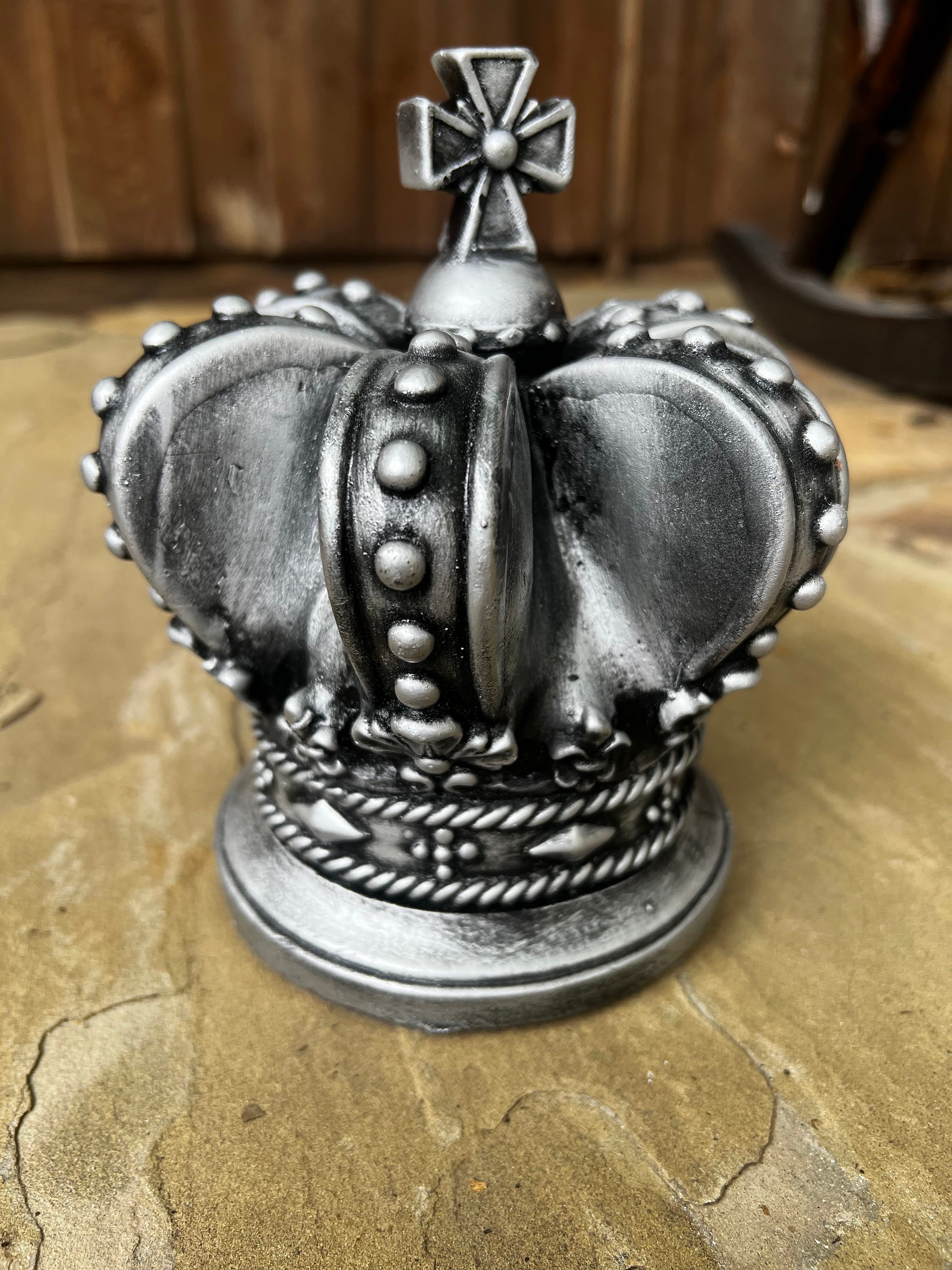 Crown Finial With Cross Top - PICK COLOR - Old World Tuscan Medieval ...