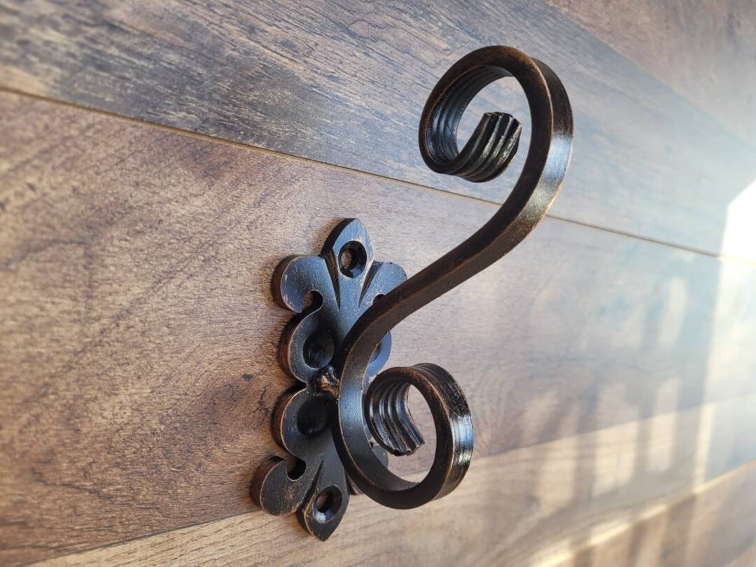 Iron Towel Wall Hook - PICK YOUR COLOR - Bathroom Decor, Coat Hook, Hat ...